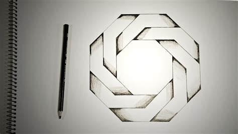 How To Draw Optical Illusions Twisted Octagon