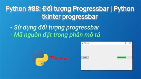 Python Đối tượng Progressbar Python tkinter progressbar YouTube