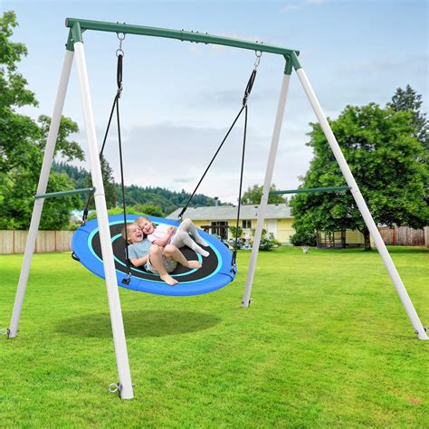 Hapfan 50 Inch Saucer Swing With Frame 500 Lbs Heavy Duty