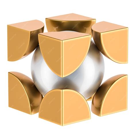 Premium Psd Body Centered Cubic Structure Bcc 3d Rendering Isolated