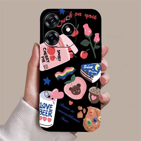 ปลอกอ่อนสําหรับ Tecno Spark 20 Pro 5g Kj8 4g Kj6 เคสโทรศัพท์สีชมพูรูปแบบการ์ตูน Soft Tpu Silicon