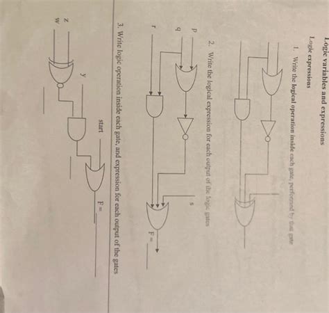 Solved Logic Variables And Expressions Logic Expressions 1 Chegg