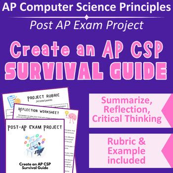 AP CSP Post Exam Project Create An AP CSP Survival Guide TPT