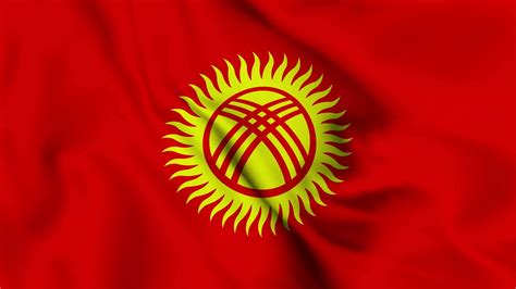 Kyrgyzstan Waving Flag Realistic Animation Video 32308795 Stock Video