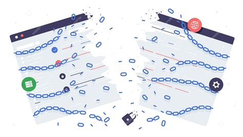 Premium Vector Deactivation Web Page Concept Broken Webpage In Chains