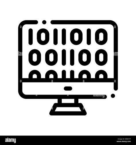 Artificial Intelligence Binary Code Vector Icon Stock Vector Image