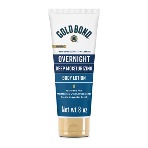 Gold Bond Overnight Deep Moisturizing Lotion 8 Oz With Hyaluronic Acid
