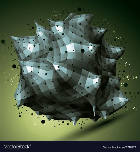 3d Abstract Design Object Polygonal Complicated Vector Image