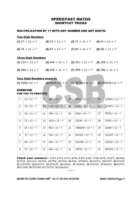 Numerical Aptitude CHENNAI SCHOOL OF BANKING