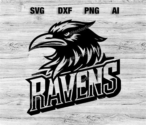Ravens Logo Png Black And White
