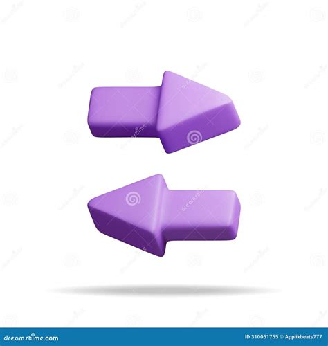 3d Arrow Pointing Isolated On White Stock Vector Illustration Of Computer Digital 310051755