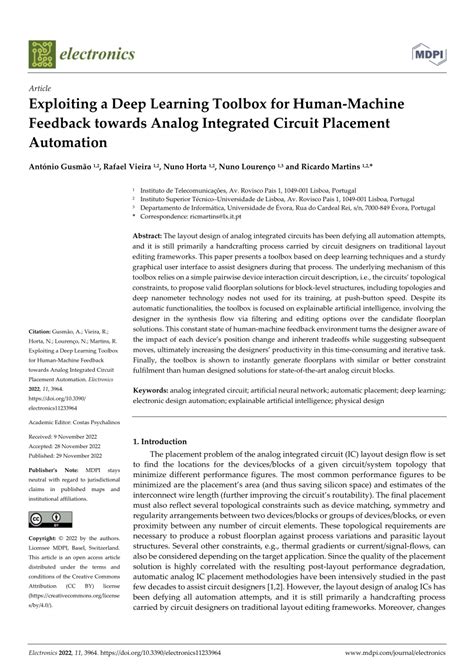 Pdf Exploiting A Deep Learning Toolbox For Human Machine Feedback Towards Analog Integrated