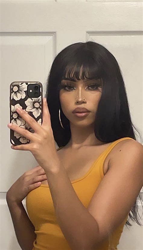 Pin By On Pretty Black Hair Bangs Pretty Hairstyles Hair Stylist Life