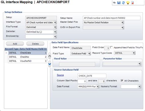 Defining The Gl Interface Mapping