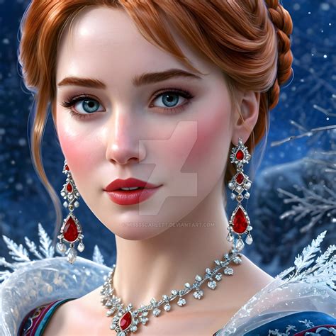Anna Portrait With Sparkling Red Earrings By Misssscarlett On Deviantart
