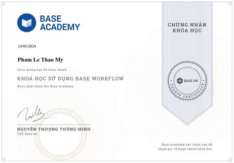 KhÓa HỌc SỬ DỤng Base Workflow