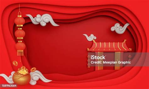2023년 중국 설날 토끼의 해 중국 조디악 템플릿 중국 설날 중국 사원 문 및 복사 공간을 위한 포스터 배너 전단지 3d 렌더링 일러스트레이션 0명에 대한 스톡 사진 및