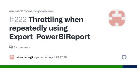 Throttling When Repeatedly Using Export Powerbireport · Issue 222 · Microsoftpowerbi