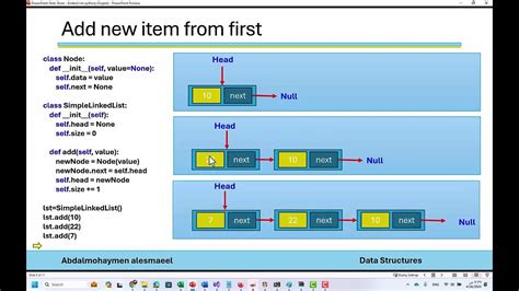 Simple Linked List Add And Print Functions Python Youtube