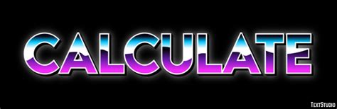 Calculate Text Effect And Logo Design Word
