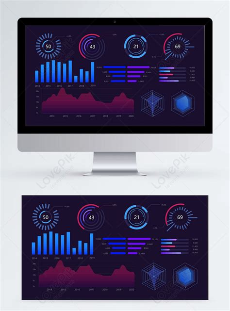 다크 빅 데이터 시각화 기술 스타일 차트 웹 페이지 이미지 사진 465045959 무료 다운로드