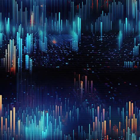 Abstract Data Visualization Futuristic Seamless Pixel Pattern Premium Ai Generated Image