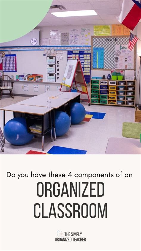 Components Of An Organized Elementary Classroom Classroom Organization Elementary Elementary