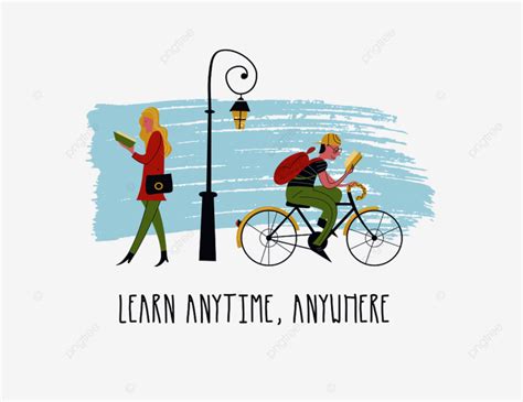 Distance Learning Vector Hd Png Images Learn Anytime Anywhere Distance Learning Read Distant