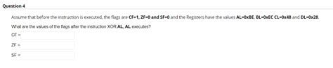 Question 1 Assume That The Instruction Pointer Eip