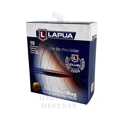 Ammunition Lapua 338 Lapua Mag Otm Scenar 300gr 10 Roundsbox