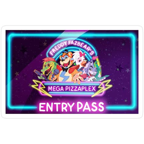 Five Nights At Freddys Security Breach Entry Pass Sticker Five Night