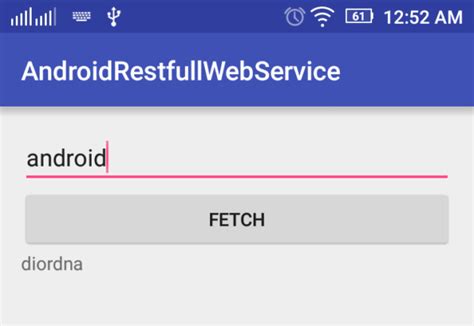 Android Restful Web Service Client Example