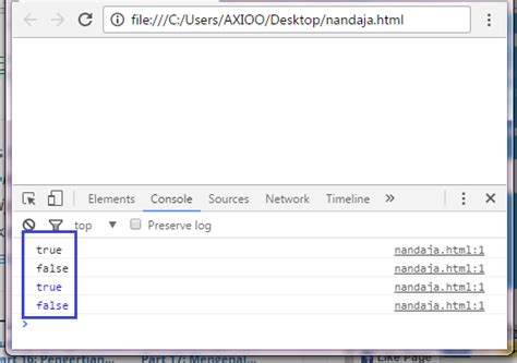 Pengenalan Tipe Data Boolean Dalam Javascript Petunjuk Onlene