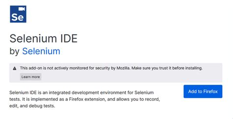 Selenium Ide Installation Geeksforgeeks