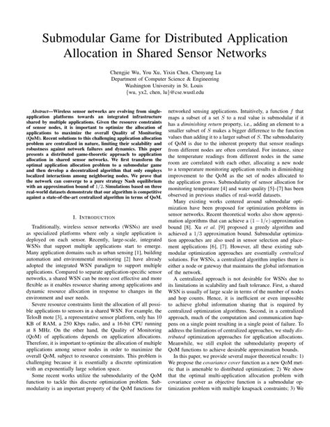 Pdf Submodular Game For Distributed Application Allocation In Shared