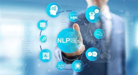 Nlp Natural Language Processing Cognitive Computing Technology Concept On Virtual Screen Stock