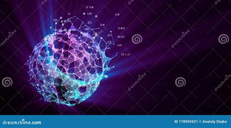 Big Data Abstract Visualization Spherical Algorithm Analysis Data With