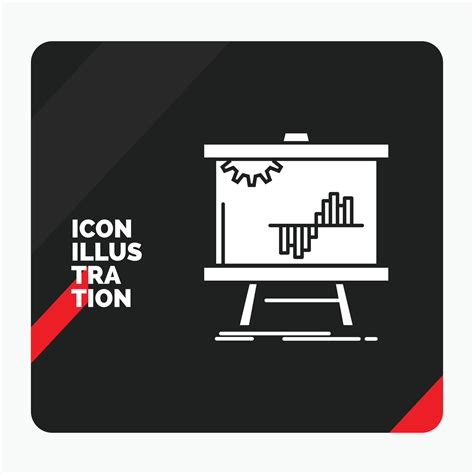 Red And Black Creative Presentation Background For Business Chart Data Graph Stats Glyph