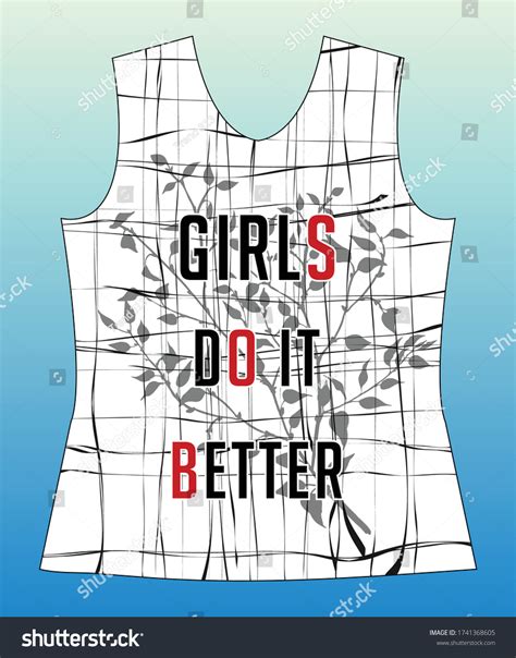 Girls Do Better Slogan Lovely Graphic Stock Vector Royalty Free