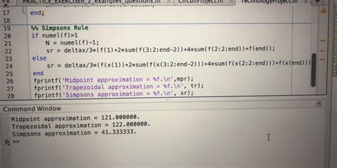 Calculating Integrals Through Matlab Having Trouble Getting The Proper Valuesmore Info In