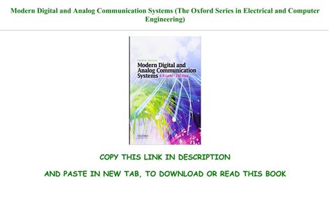 E Book Download Modern Digital And Analog Communication Systems The Oxford Series In Electrical