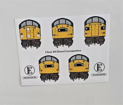 Class 40 Forty Br Blue Fridge Magnet British Rail Diesel Locomotive