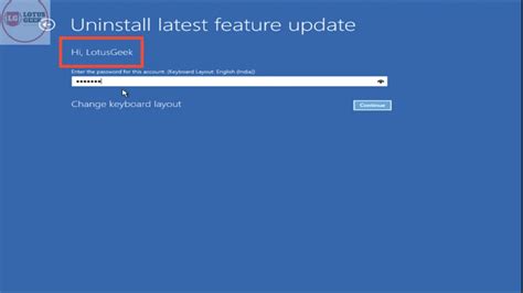 Password Is Incorrect Try Again After Windows Update