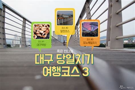 여행하는사람들 대구여행 계획중이라면 참고 1 먹방코스 2 알찬코스 3 모노레일코스