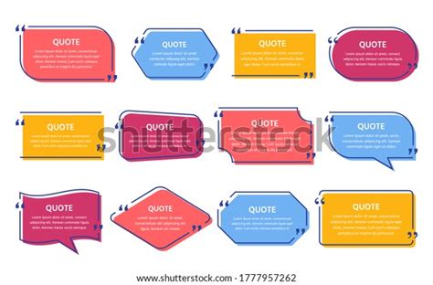 Quote Text Box Quotations Frame Template Stock Vector Royalty Free Shutterstock