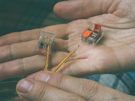 Terminals For Connecting Wires Electrical Connector Stock Image Image Of Component