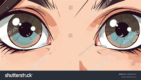 Anime Girl Eyes Close Up Vector Illustration Stock Vector Royalty Free