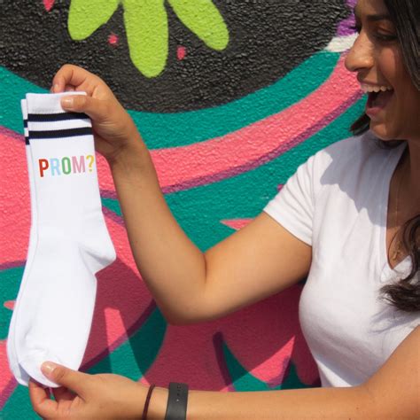 Fun Striped Socks For A Promposal Idea Prom Socks To Pop The Question To Go To Prom 2023 Etsy
