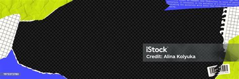 찢어진 종이 판지 잡지 스크랩으로 만든 액자 트렌디한 밝은 배경 에서 콜라주 와 클립 아트 벡터 일러스트 레이 션 거친에 대한 스톡 벡터 아트 및 기타 이미지 Istock