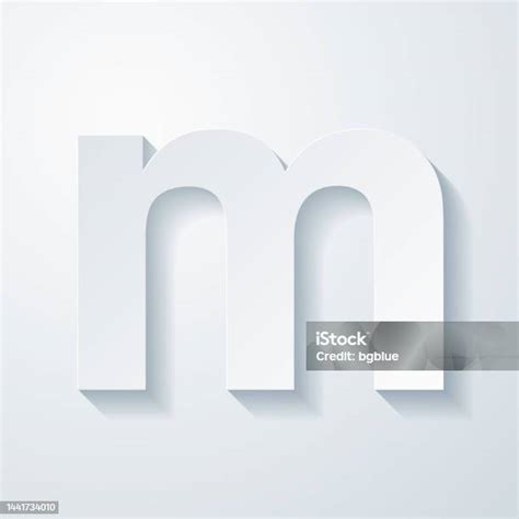 문자 M 빈 배경에 종이 자르기 효과가 있는 아이콘 3차원 형태에 대한 스톡 벡터 아트 및 기타 이미지 3차원 형태 개념 공란 Istock